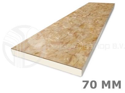 PIR + OSB 2440x600x70+9mm Rd:3,18 (=1,46 m²) - De Isolatieshop