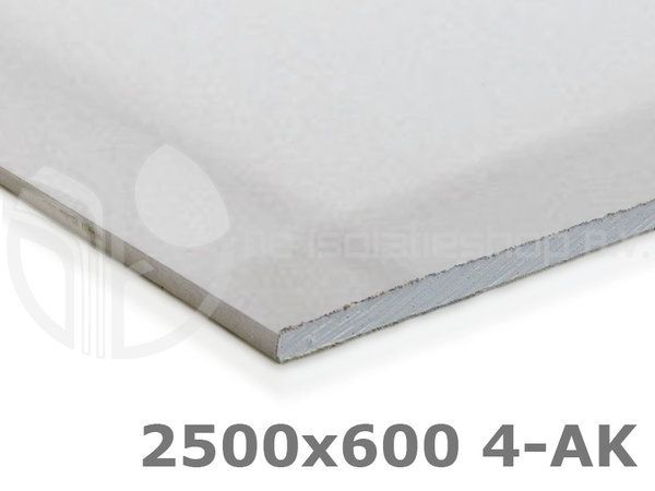 Gipsplaten 2500x600x12,5mm 4-Afgeschuinde kanten - De Isolatieshop